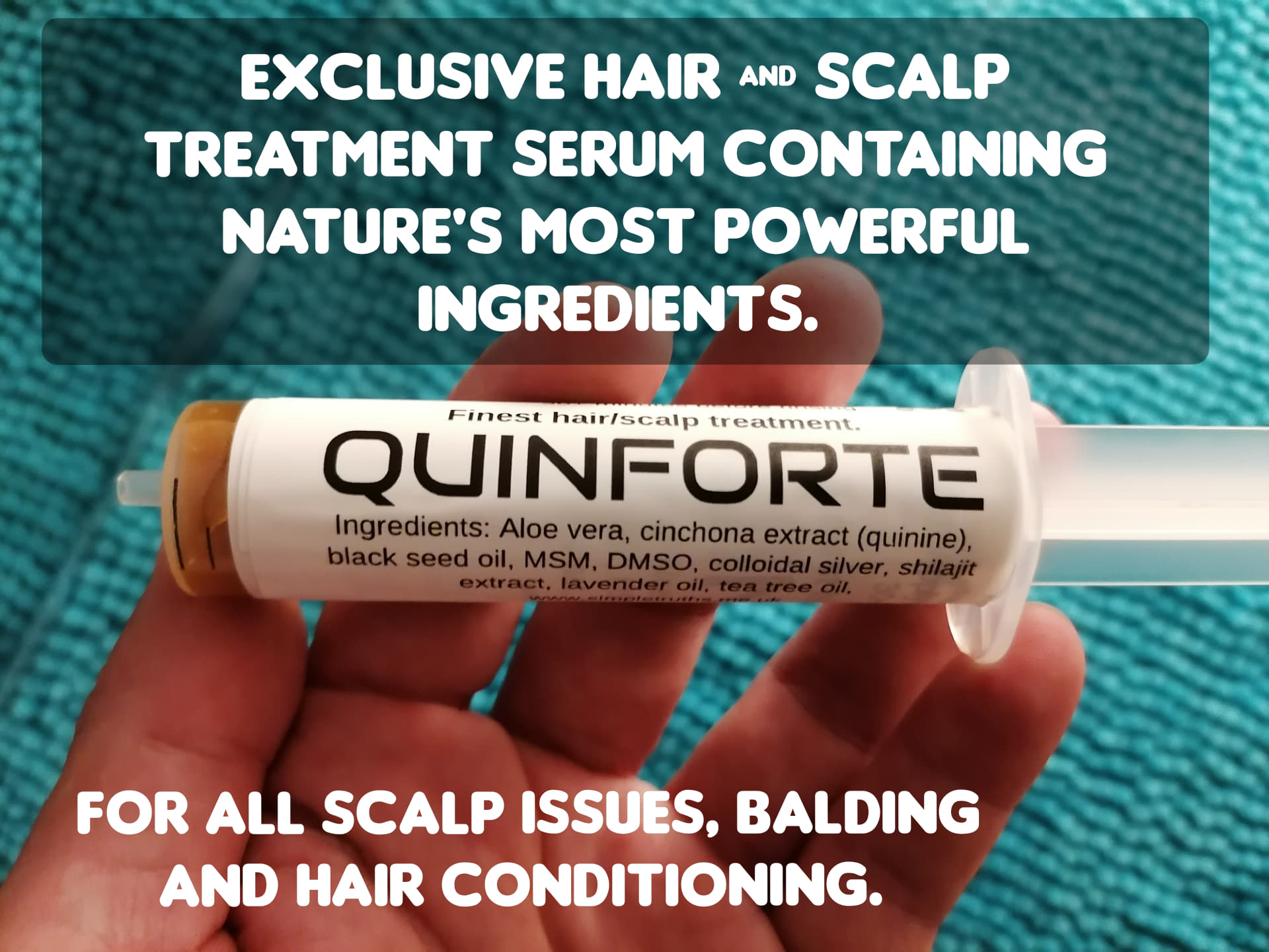 Quinforte hair/scalp serum, 20g - Simple Truths Foundation